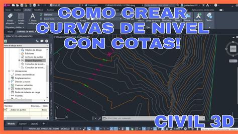 C Mo Crear Curvas De Nivel O Superficie En Civil D Con Sus Cotas