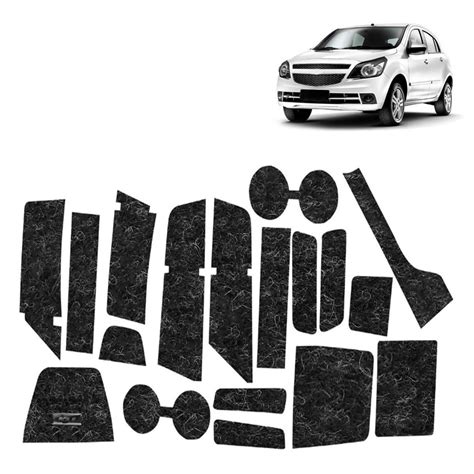 Kit Forro Carpete Anti Ruído Porta Objeto Copo Agile 09 16 no Shoptime