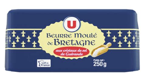 Beurre moulé aux cristaux sel de Guérande 80 mg U 250 g La Belle