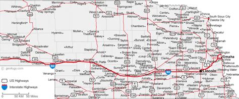 Highway Map Of Nebraska Tour Map