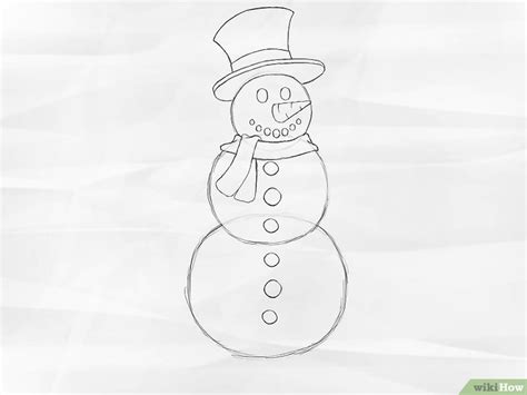 Cómo dibujar un muñeco de nieve 8 Pasos con imágenes