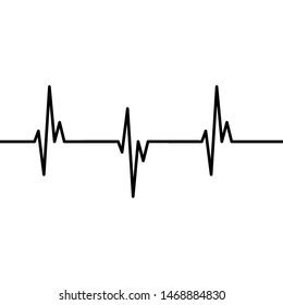 Heartbeat Line Pulse Trace Ekg Cardio Stock Vector Royalty Free