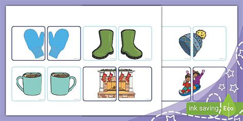 Winter Matching Puzzle Game L Enseignant A Fait Twinkl