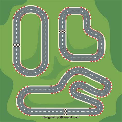 Premium Vector Collection Of F1 Racing Tracks