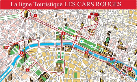 Mappa Di Parigi Con Monumenti