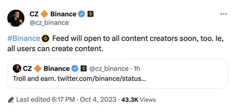 Binance Invites All Users To Create Content As It Expands Its Feed
