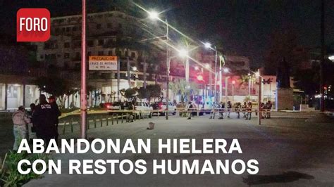 Abandonan restos humanos dentro de una hielera en Costera Miguel Alemán