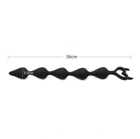 XL Analkette Teufel Analkugeln Anal Beads Plug Schwarz Analperlen