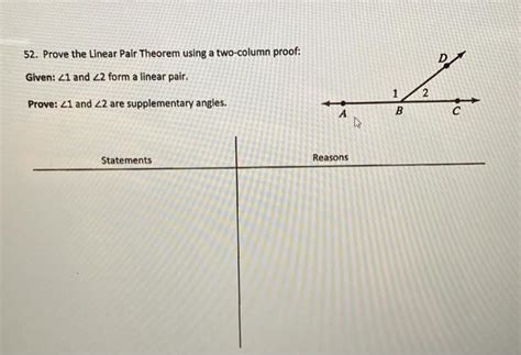 get answer transcribed image text 52 prove the linear pair theorem transtutors