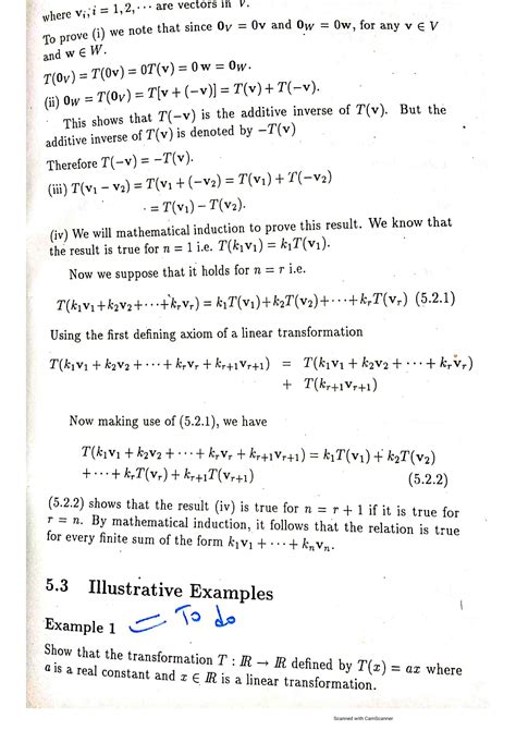 solution linear transformation definition examples properties theorems matrix transformation