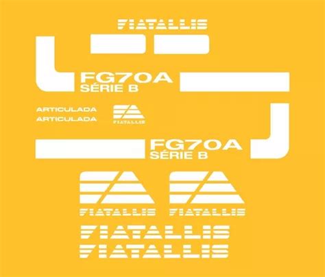 Kit Adesivos Compatível Motoniveladora Fg 70a Fg70a R731 Parcelamento