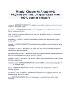 Milady Chapter 6 Anatomy Physiology Final Chapter Exam With 100