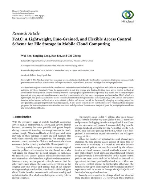 pdf f2ac a lightweight fine grained and flexible access control scheme for file storage in