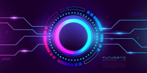 Futuristic Hud Interface Technology Background Vector Art At