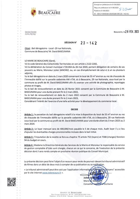 Calaméo Fichier Parution Décision 23 142 Du 01 06 2023