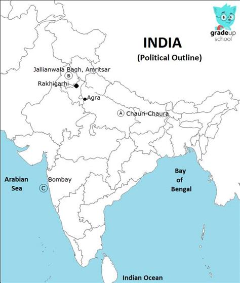 I On The Given Political Map Of India Locate And Label The Following