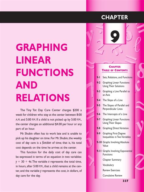 chapter09 graphing linear functions and relations pdf set mathematics function