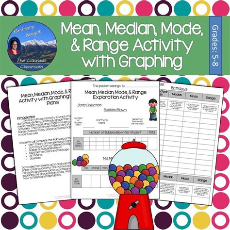 mean median mode and range are explored in this activity lesson pack complete with lesson