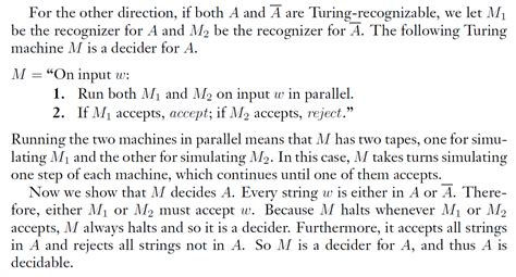 computability a language is decidable iff it is turing recognizable and co turing recognizable