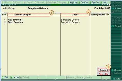 How To Create Alter Display Multiple Ledgers In Tally By Attitude Tally