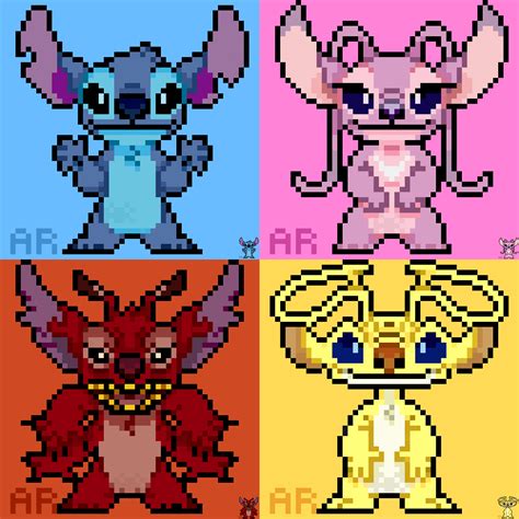 Lilo Stitch Disney Pixel Art Pattern Pixel Art Pattern Stitch