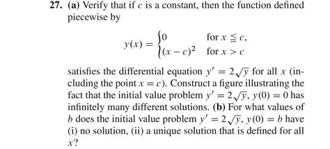 solved 27 a verify that if c is a constant then the