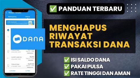 Cara Mengapus Riwayat Transaksi Dana Terbaru 2022 Dana Tutorial