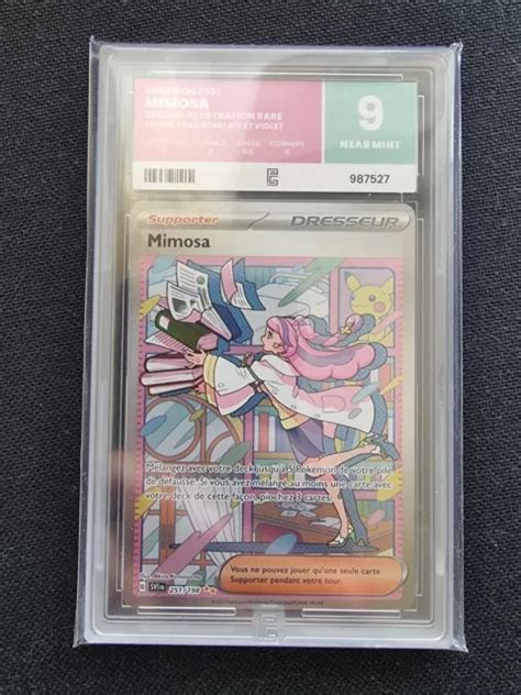 CARTE POKÉMON MIMOSA 251 198 Ecarlate et Violet EV01 Pure Grading 9 psa