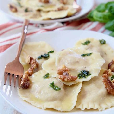 Sweet Potato Ravioli With Basil Brown Butter Sauce WhitneyBond