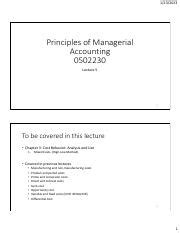 Principles Of Managerial Accounting Lecture Pdf
