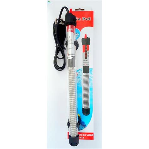 Aquecedor Termostato Ace Pet 25w 110v Aquarios Até 25 Litros