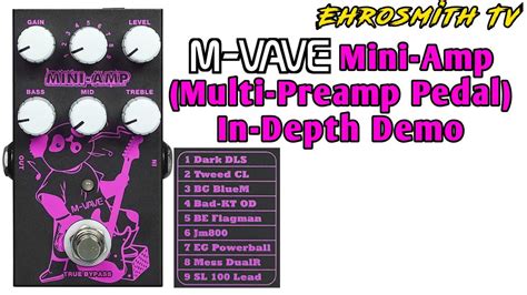 M Vave Mini Multi Preamp Pedal In Depth Demo M Vave Preamp
