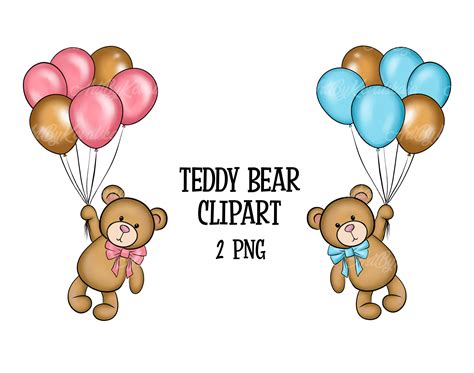 Teddy Bear Clipart Bear PNG Baby Shower PNG Descarga Etsy México