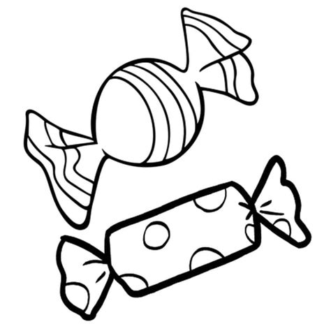 Coloriage Bonbons de fêtes en Ligne Gratuit à imprimer