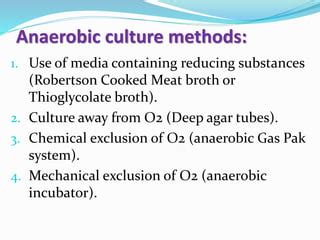 Anaerobic Culture Methods PPT