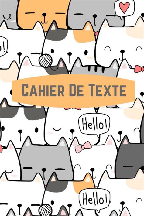 Buy Un Cahier De Texte kawaii Pour la rentrée scolaire Cahier de texte