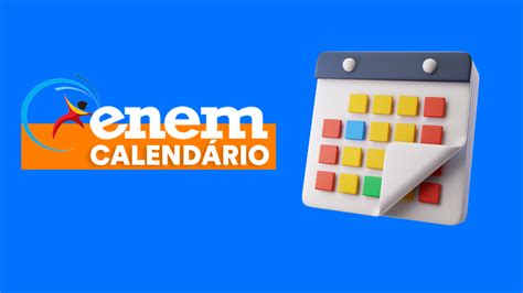 Calend Rio Enem Datas Inscri Es Provas E Resultado