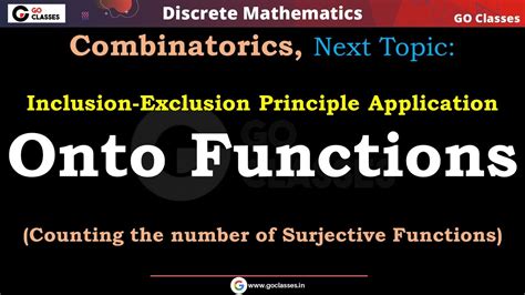lecture 24d onto functions inclusion exclusion principle combinatorics discrete