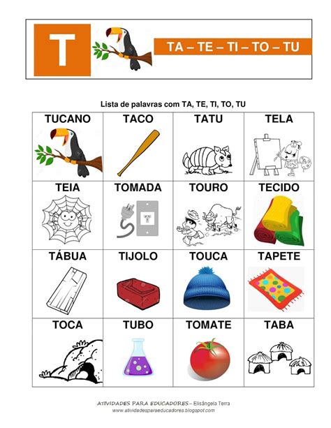 Lista De Palavras Duas Silabas