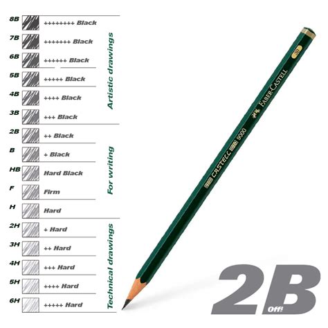 Lápiz 2B serie 9000 Faber Castell Offi