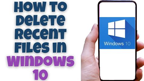 How To Delete Recent Files In Windows Youtube