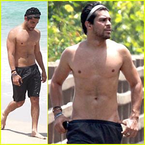 Shirtless Wilmer Valderrama Hits The Beach Shirtless Wilmer