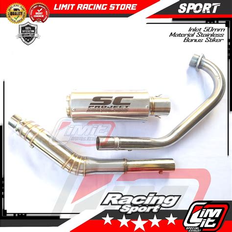 Jual KNALPOT SC PROJECT SS PRO PNP VIXION CBR R15 CB150 SATRIA FU SONIC