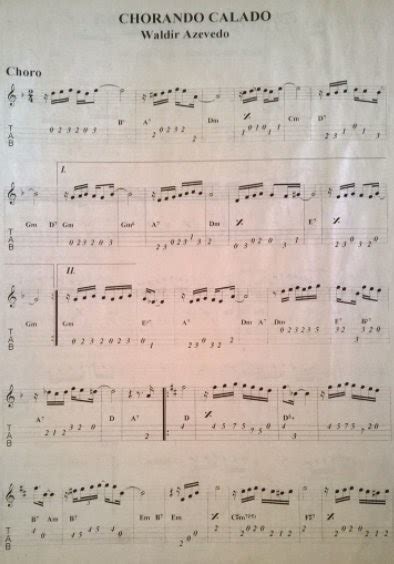 Meu Cavaquinho Partituras Partitura Chorando Calado Waldir Azevedo