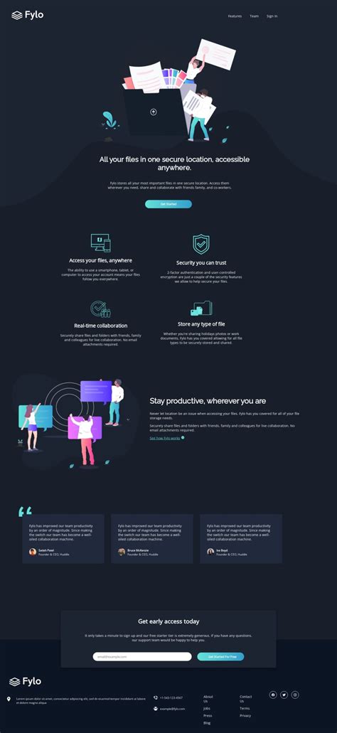 frontend mentor html css and js landing page with media queries coding challenge solution