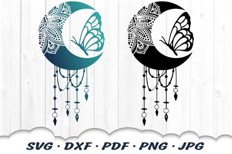 Butterfly Mandala Dream Catcher SVG Bundle DXF Cut Files 688447 Cut