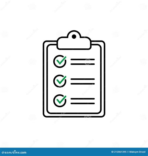 Clipboard With Checklist With Green Checkmarks Icon Cartoon Vector