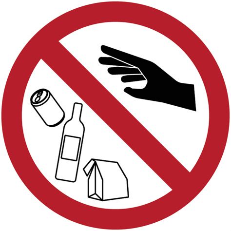 Verbodsborden en stickers Geen afval gooien Seton België