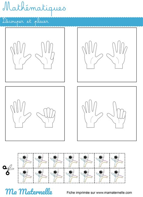 Mathématiques découper et placer Ma Maternelle