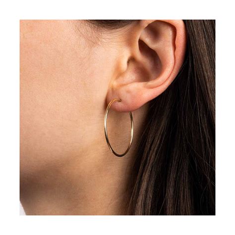 Boucle d oreilles créoles Or Jaune 9k Mes bijoux fr